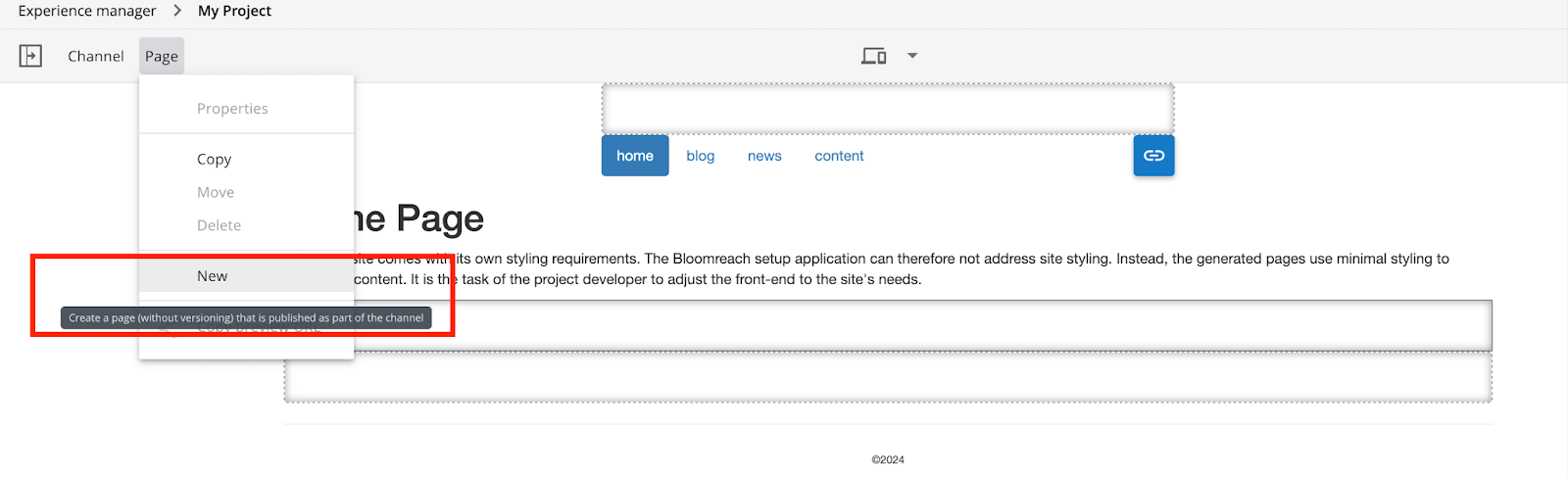 URL options while creating new Page – Help Center